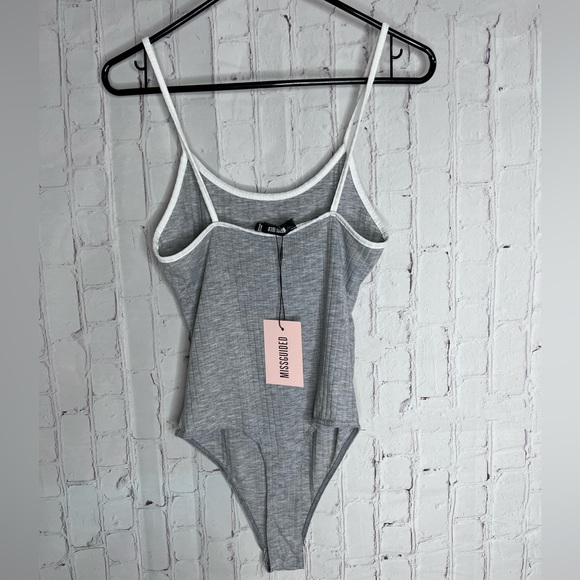 Missguided | Tops | Nwt Missguided Womens Grey Rib Contrast Piping Cami ...